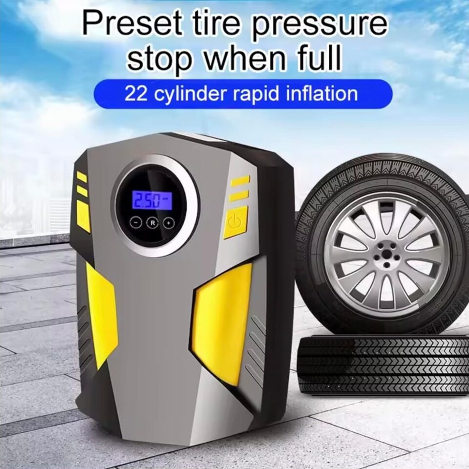 Digital Tyre Inflator, Portable Air Compressor Car Tyre Pump